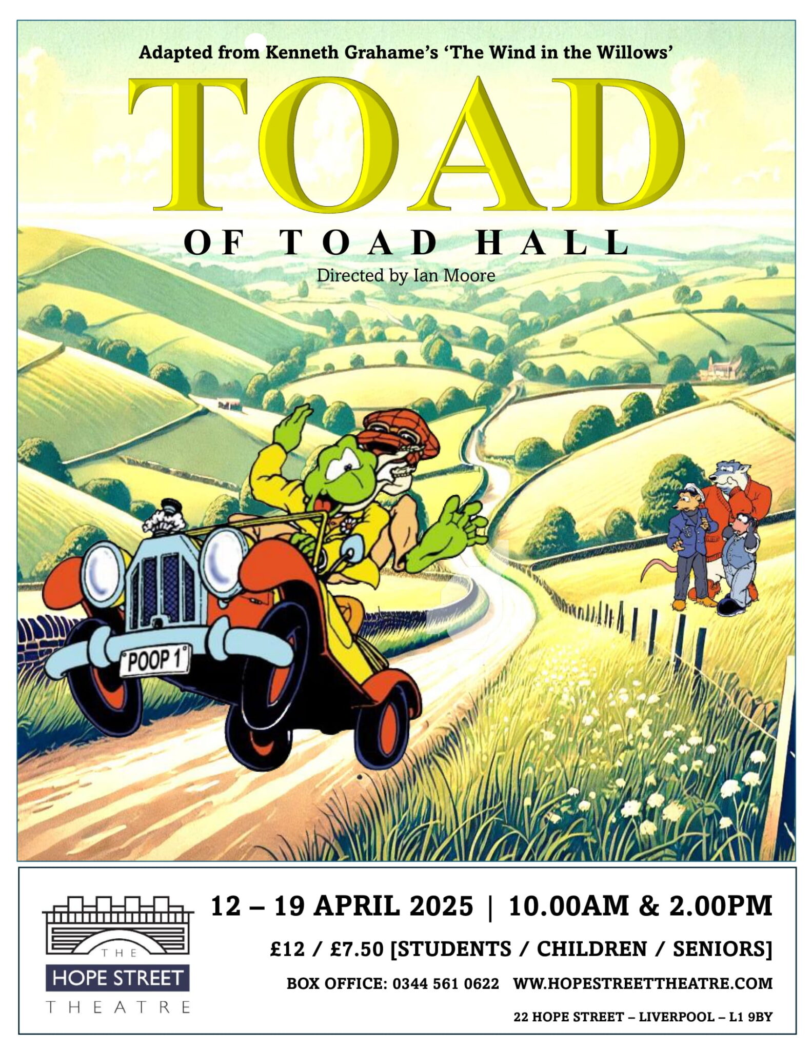 The Hope Street Theatre – Box Office: 0344 561 0622